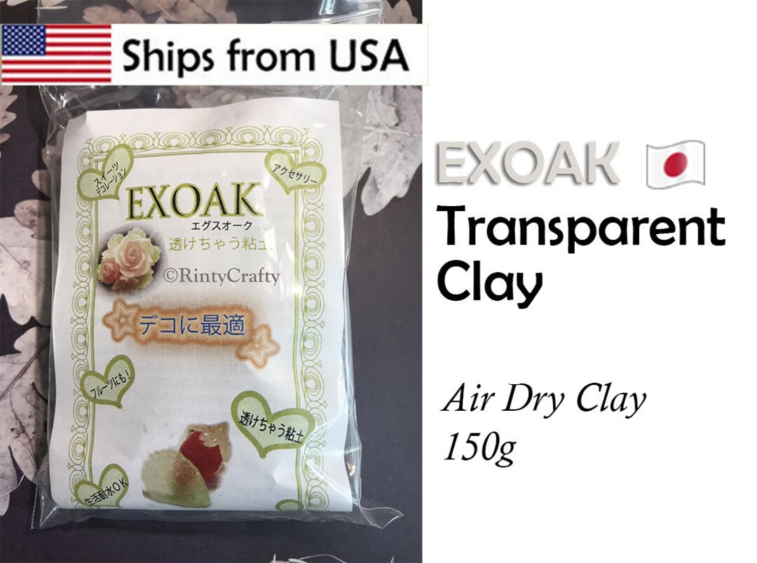 EXOAK Transparent Clay Japanese Air Dry Clay (150g) - Figurines / Doll ...
