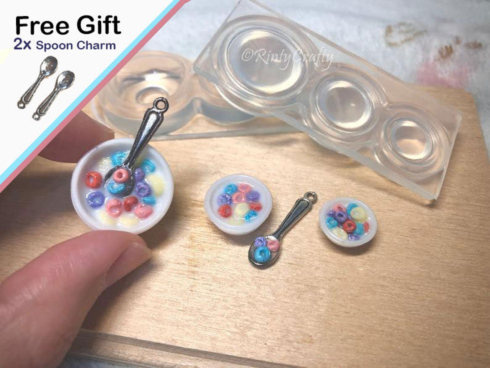 Silicone Mold Set Cereal in Milk Breakfast Round Bowl Mold - Etsy