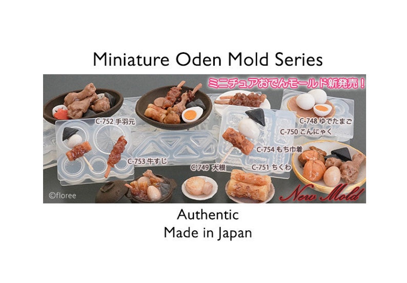 3D Miniature Oden Food Items Silicone Mold Collection Series - Etsy