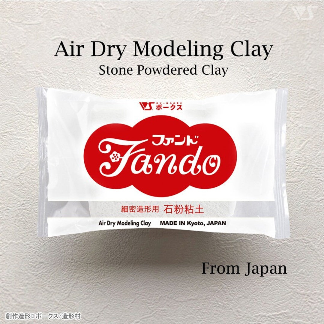 Japan FANDO Clay stone Powder Clay in White Air Drying Type, 350g / 12. ...
