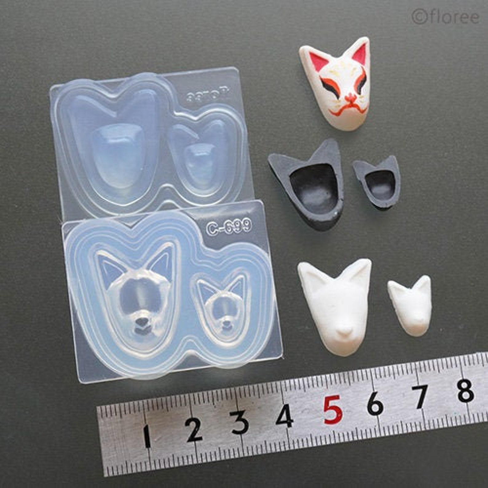 Miniature Fox Mask Face Mold Silicone 3D Mold Floree Mold - Etsy