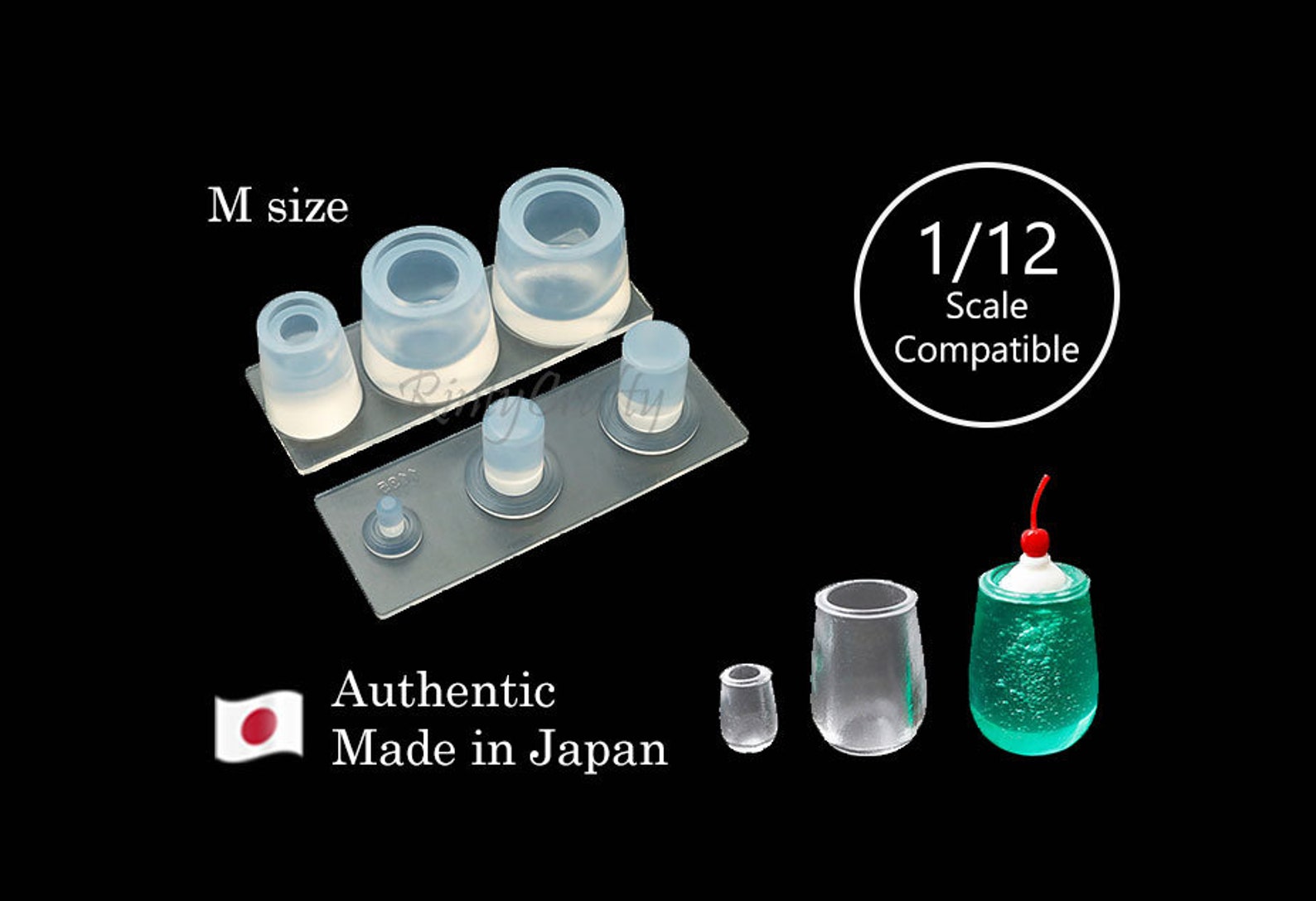 Silicone Mold, Round Glass Molds, Authentic Made in Japan, for UV Resin ...