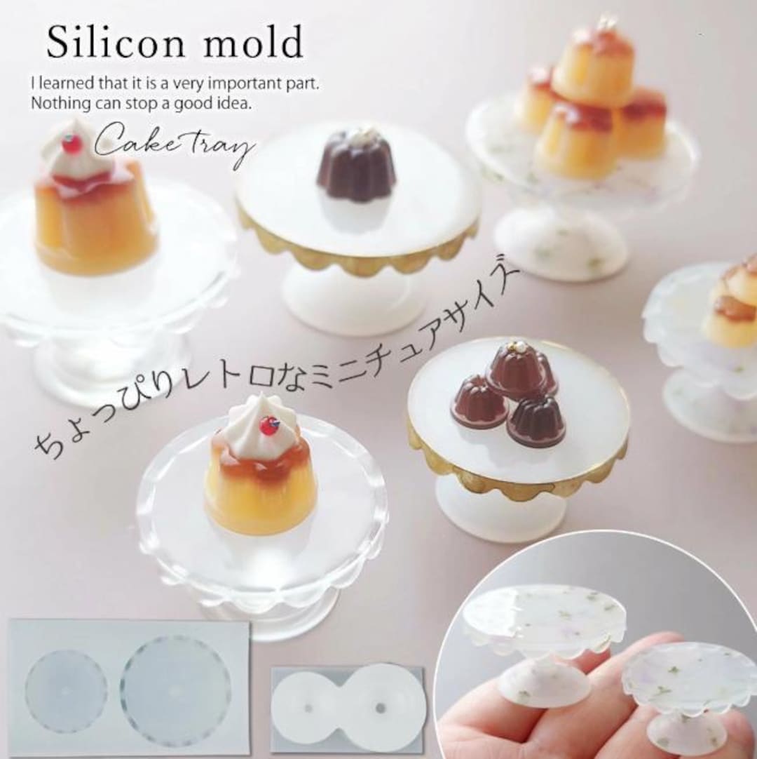 Silicone Mold, Cake Display Stand Mold for Miniature Dessert and Charms ...