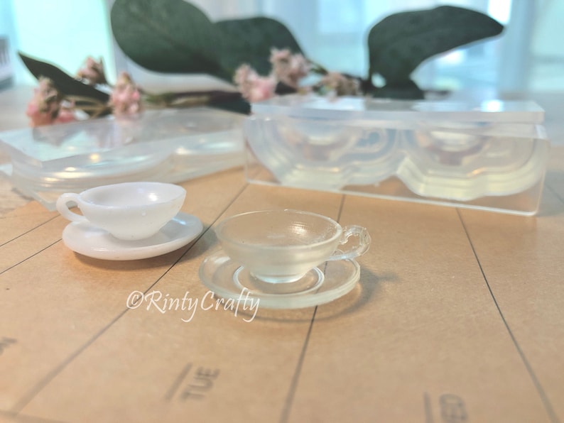 Silicone Mold, Tea Cup Mold, Miniature Plate Mold, Teacup Mold ...