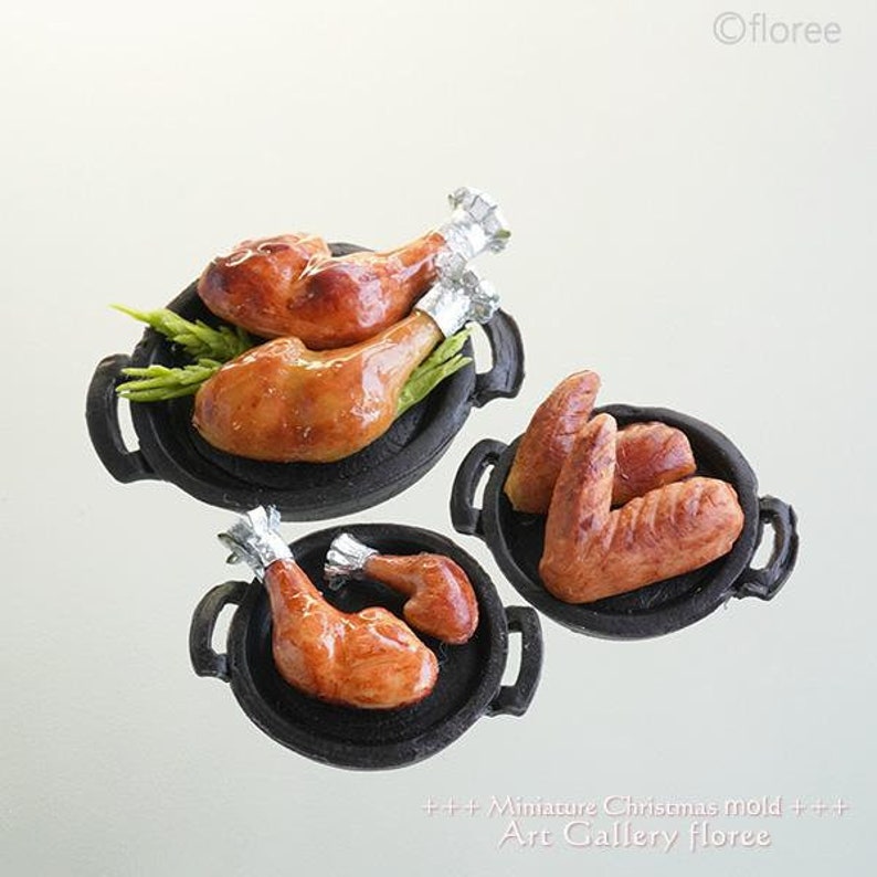 Silicone Mold, 3D Miniature Fried Chicken Mold / Chicken Wing Mold ...