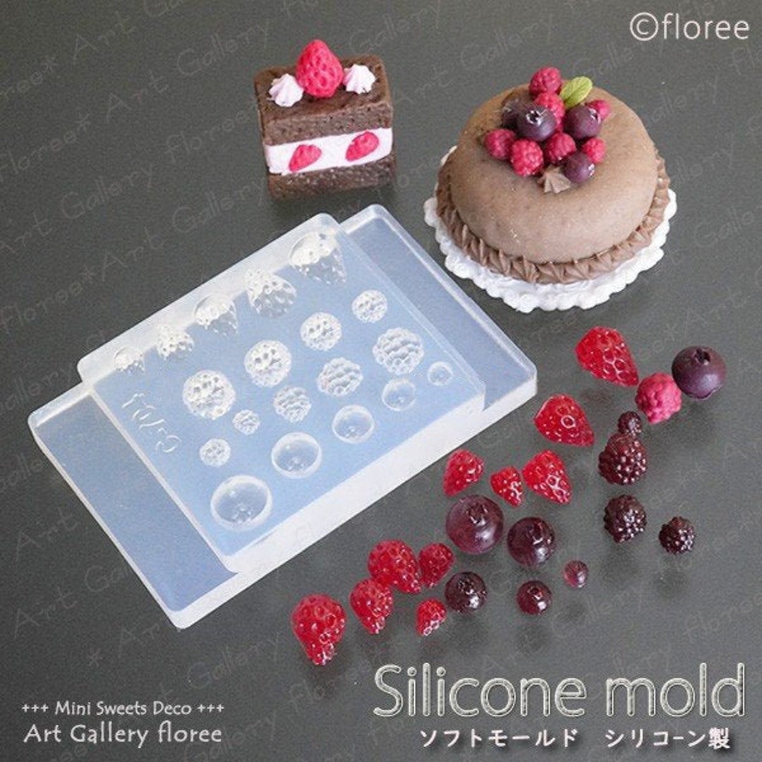 Silicone Mold, Miniature Raspberry / Blueberry Mold, Fruits Mold ...