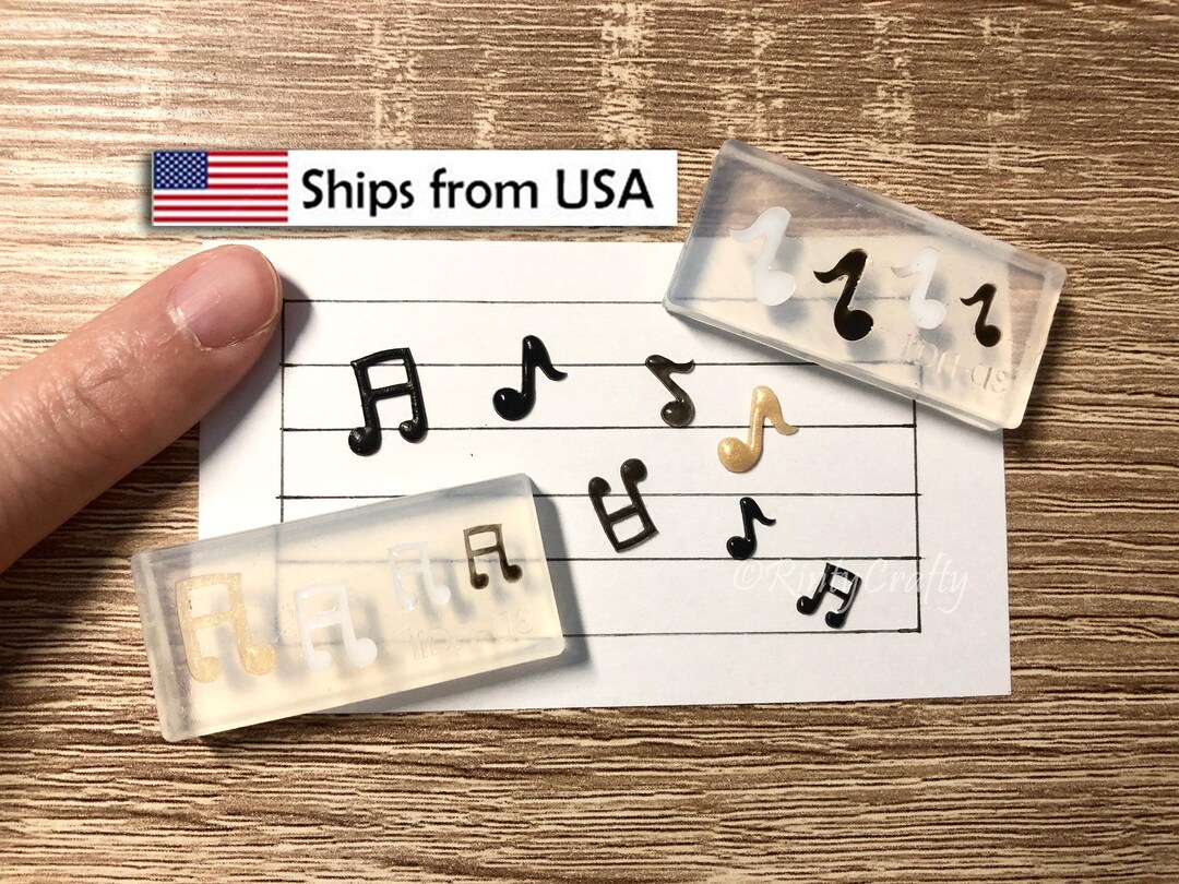 Silicone Mold, Set of 2 Musical Notes Mold, Great for Making Resin ...