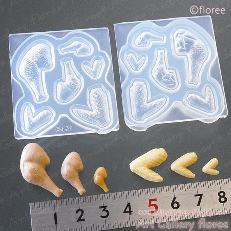 Silicone Mold, 3D Miniature Fried Chicken Mold / Chicken Wing Mold ...