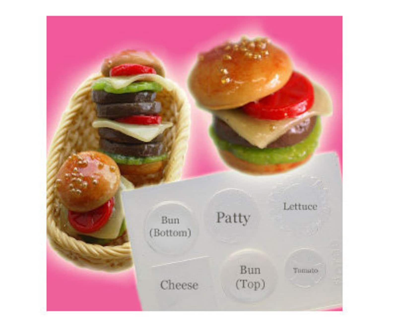 Silicone Mold Hamburger S Size Mold Macdonalds Mold Burger - Etsy