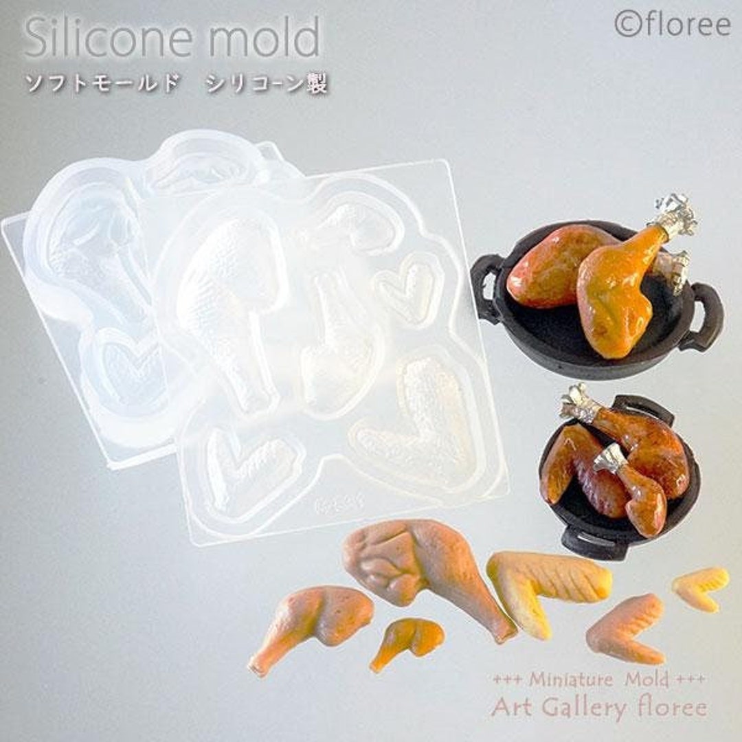 Silicone Mold, 3D Miniature Fried Chicken Mold / Chicken Wing Mold ...