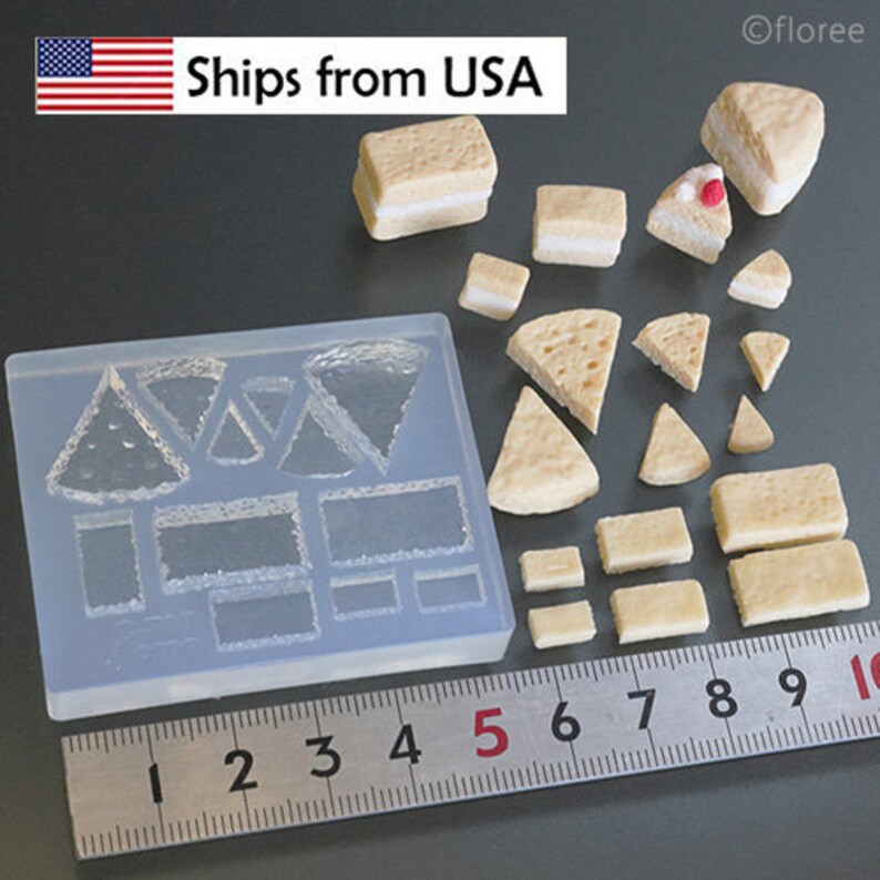 Silicone Mold Miniature Sponge Cake Mold in Rectangle and | Etsy