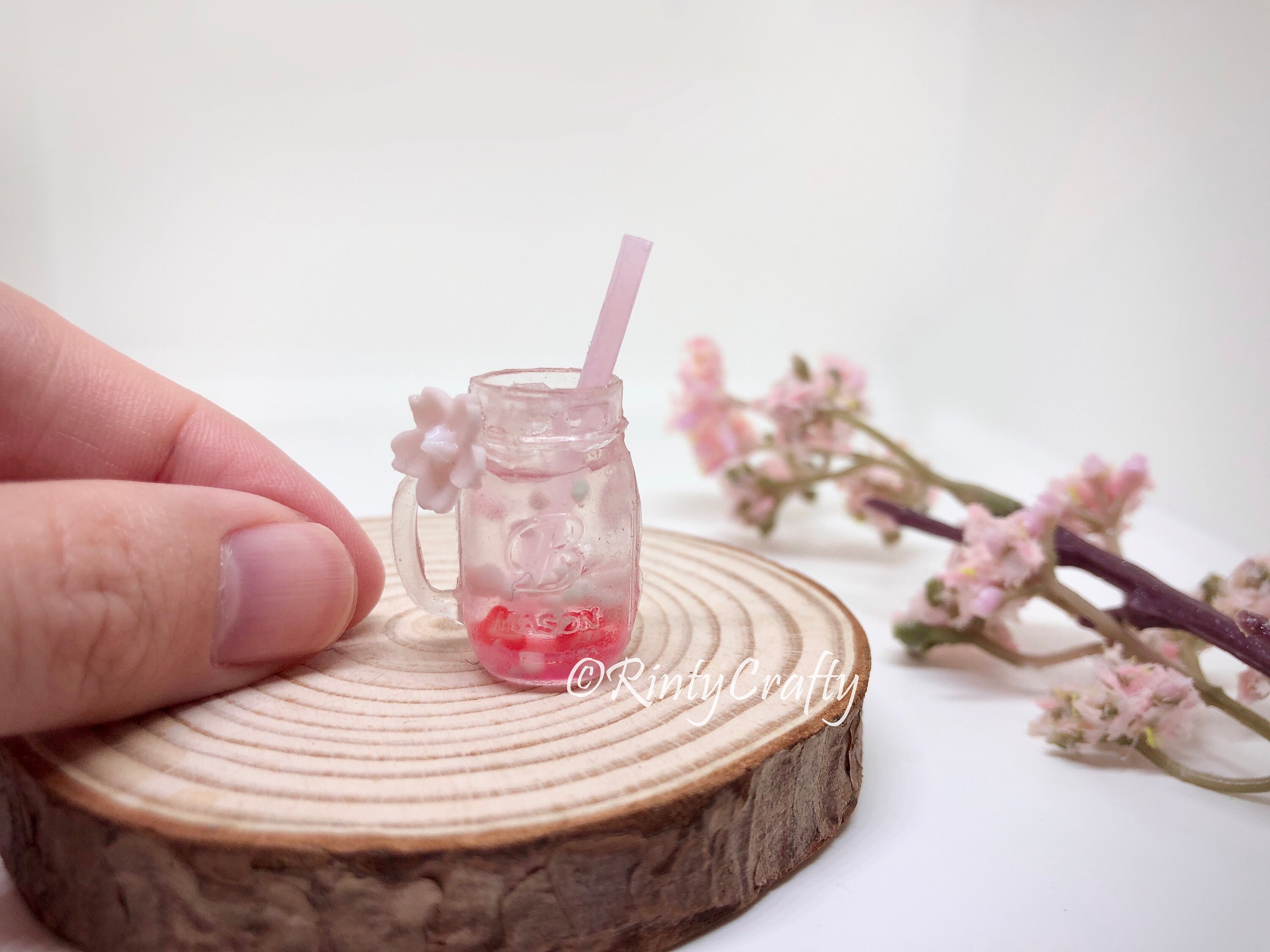 How to Make Miniature Sakura Drink in Mason Jar Instructions - Etsy