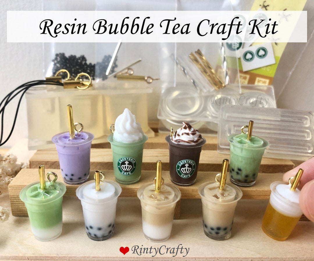 Limited Stocks - Resin Bubble Tea Crafting Box, Crafting Kit With ...