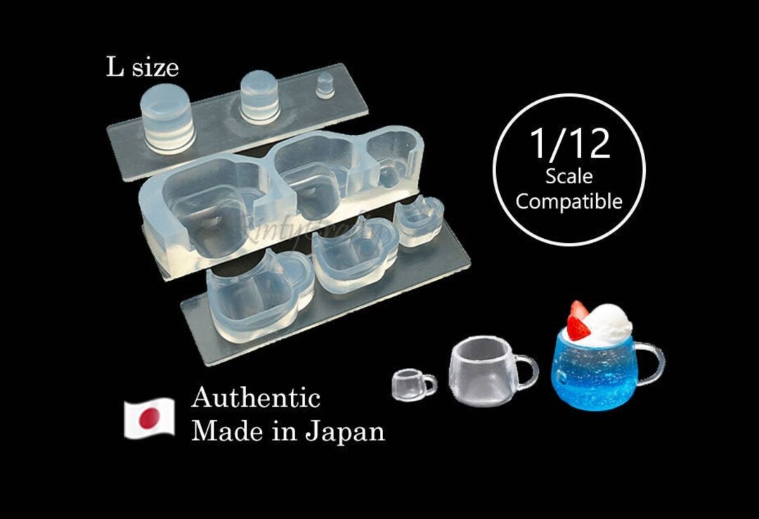 Silicone Mold Miniature Round Base Glass Cup Molds, Authentic Made in ...