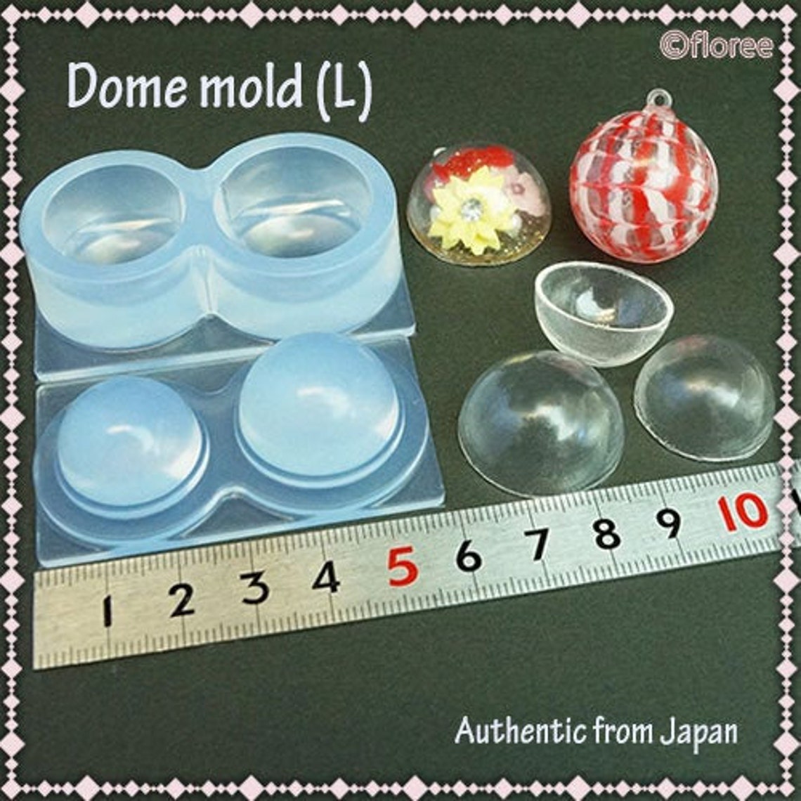 Silicone Mold (L) Hollow Dome Round Transparent Sphere Mold, Resin ...
