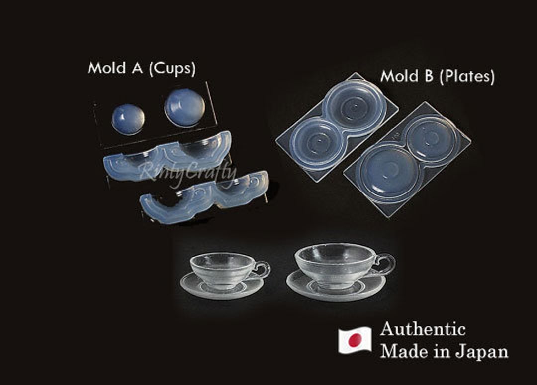 Silicone Mold, Tea Cup Mold, Miniature Plate Mold, Teacup Mold ...