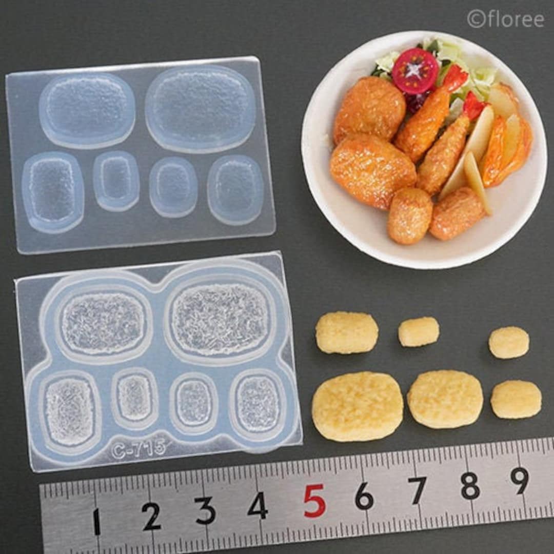 Silicone Mold, Miniature Croquette Mold, for Miniature Fake Food Making ...