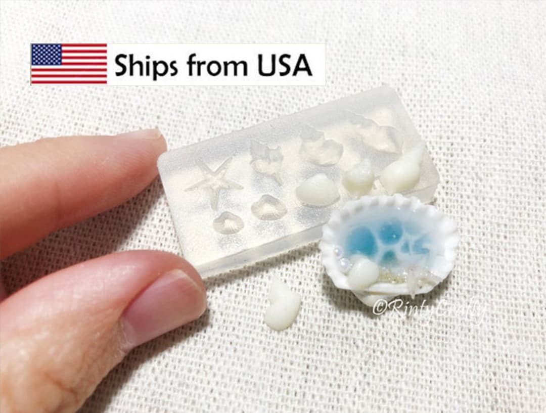 Silicone Mold Sea Shells Mold, Miniature Sea Shells Mold, Clam Shells ...