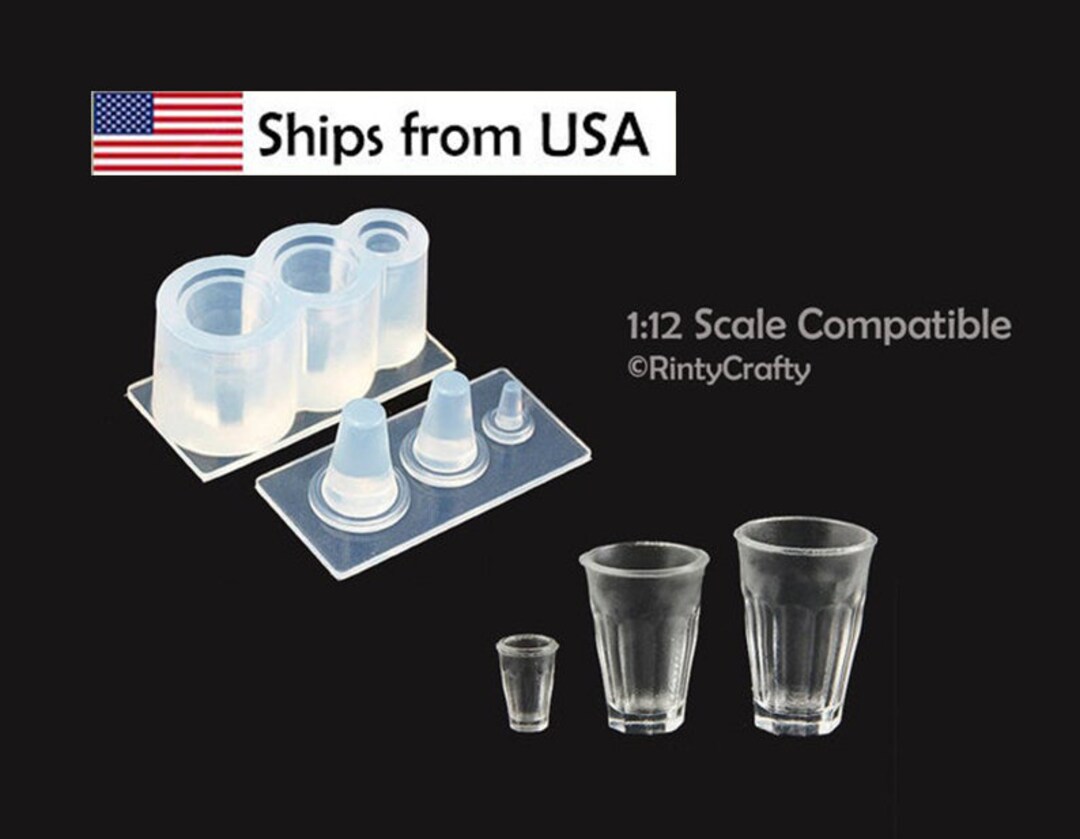 Silicone Mold, Drinking Tall Glass Cup Transparent Glass Dessert ...