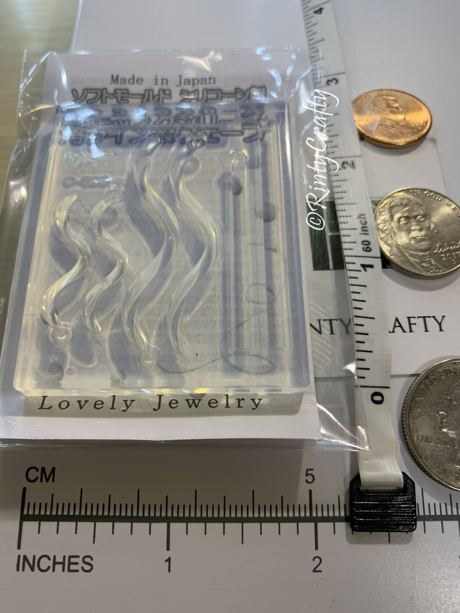 Silicone Mold, Lovely Jewelry Stick Series Long Charm With Key Ring ...