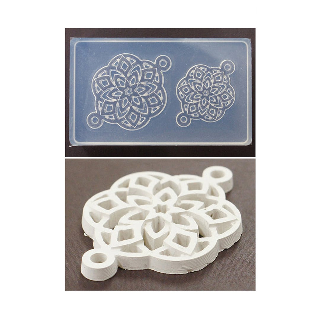 Silicone Mold for Silver Clay Jewelry, Cloisonne Pattern, Silver Clay ...