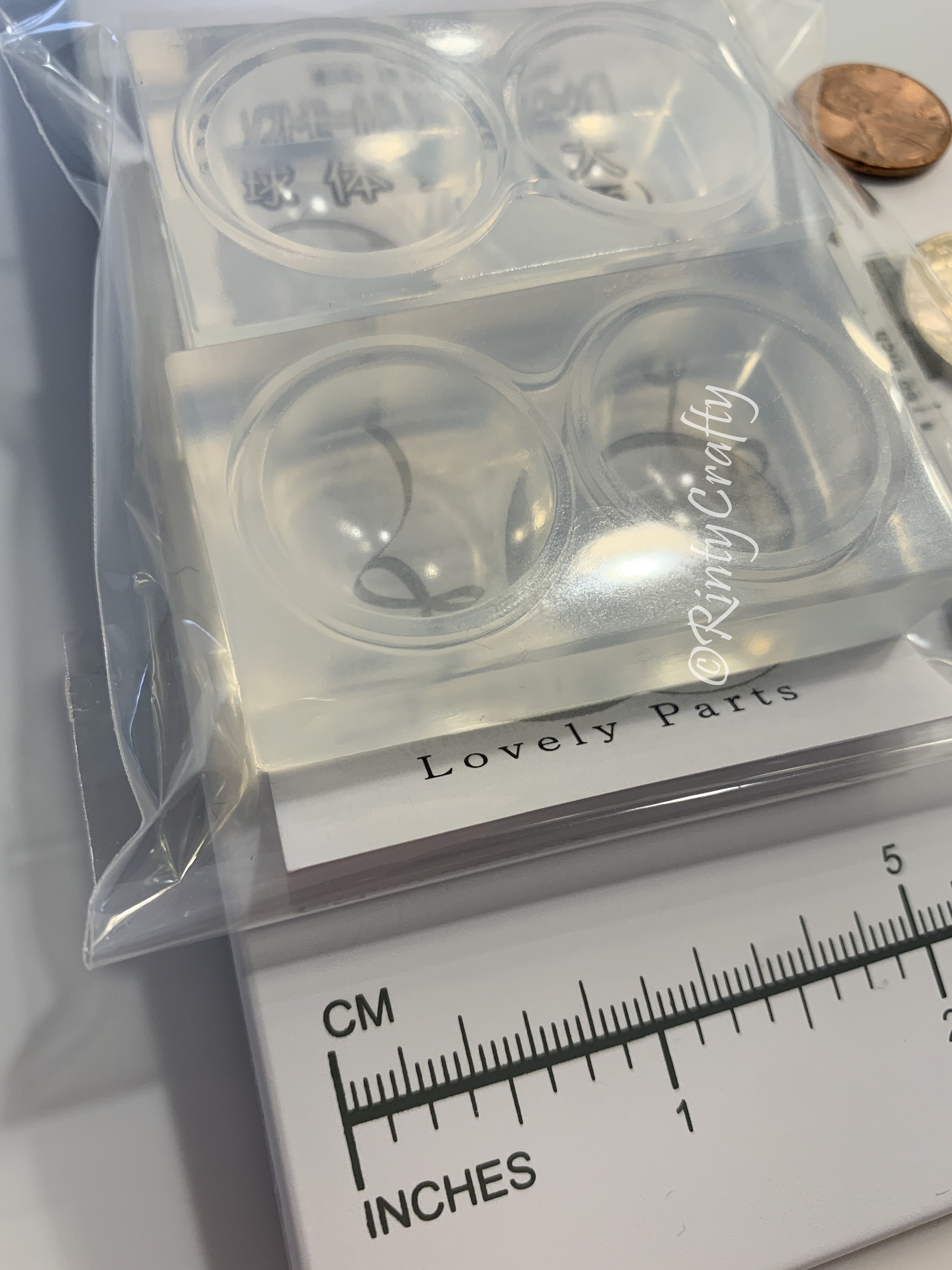 Silicone Mold (L) Hollow Dome Round Transparent Sphere Mold, Resin ...