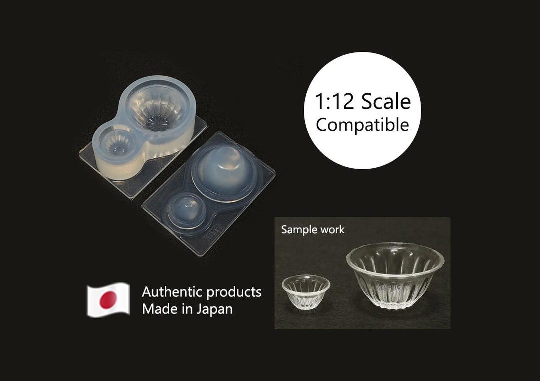 Silicone Mold 3D Miniature Shaved Ice Bowl Mold for Dollhouse, for UV ...