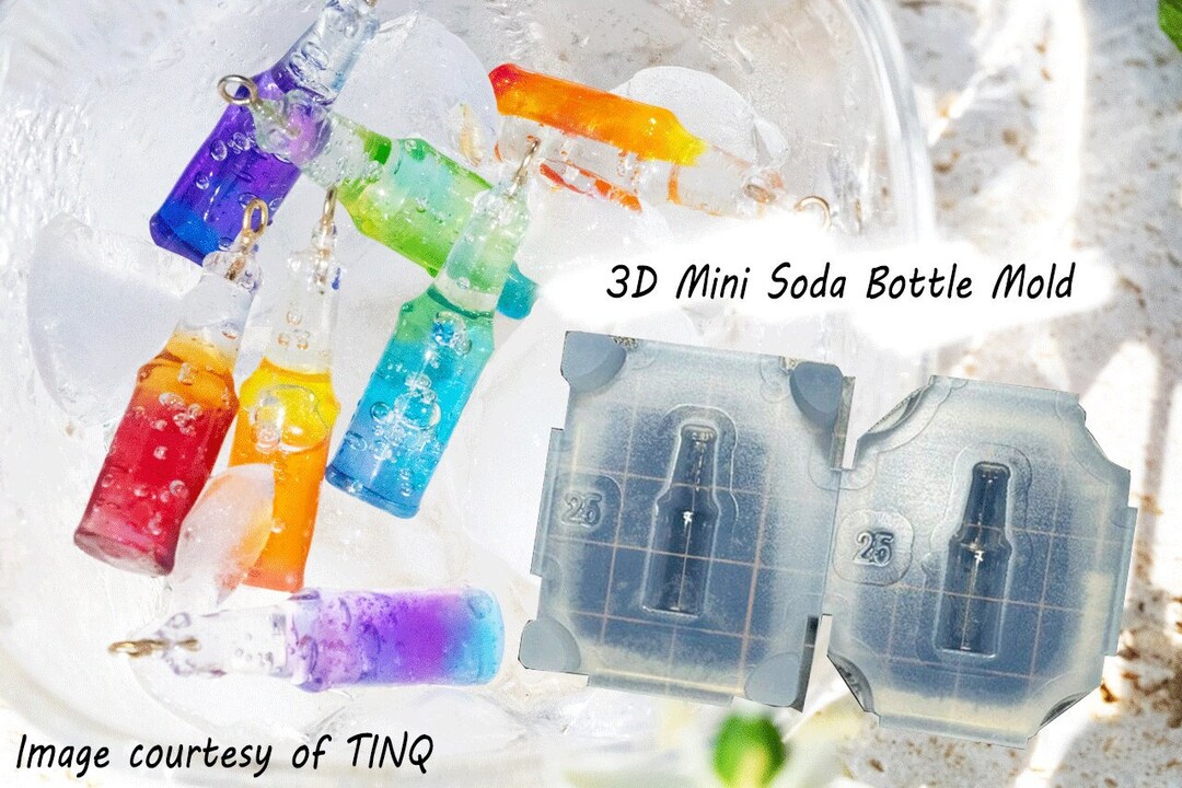Silicone Mold, 3D Glass Bottle Mold, Soda Bottle Mold, Cola Bottle Mold ...