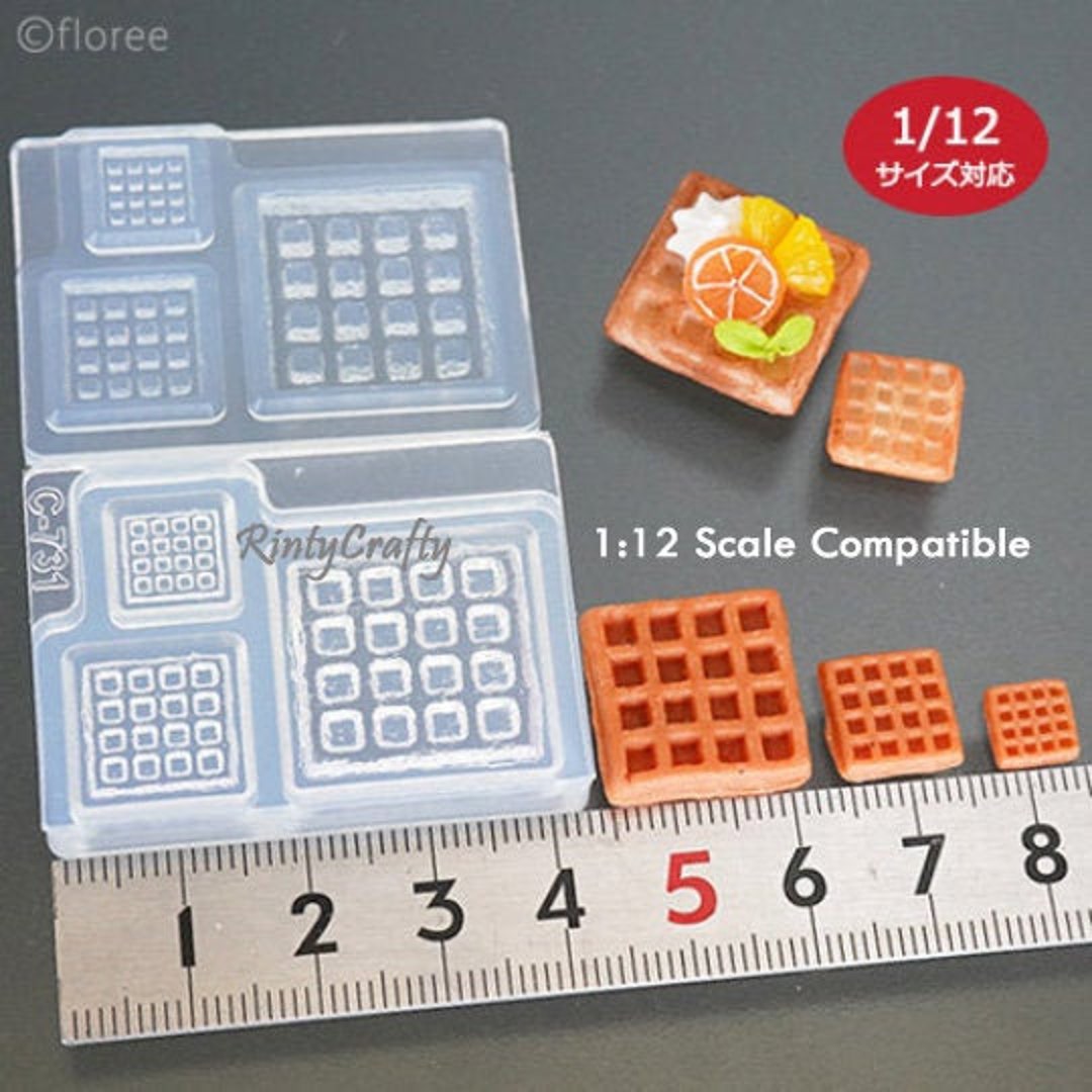 Silicone Mold, Square Waffle Mold, Waffles Mold, Compatible 1:12 Scale ...