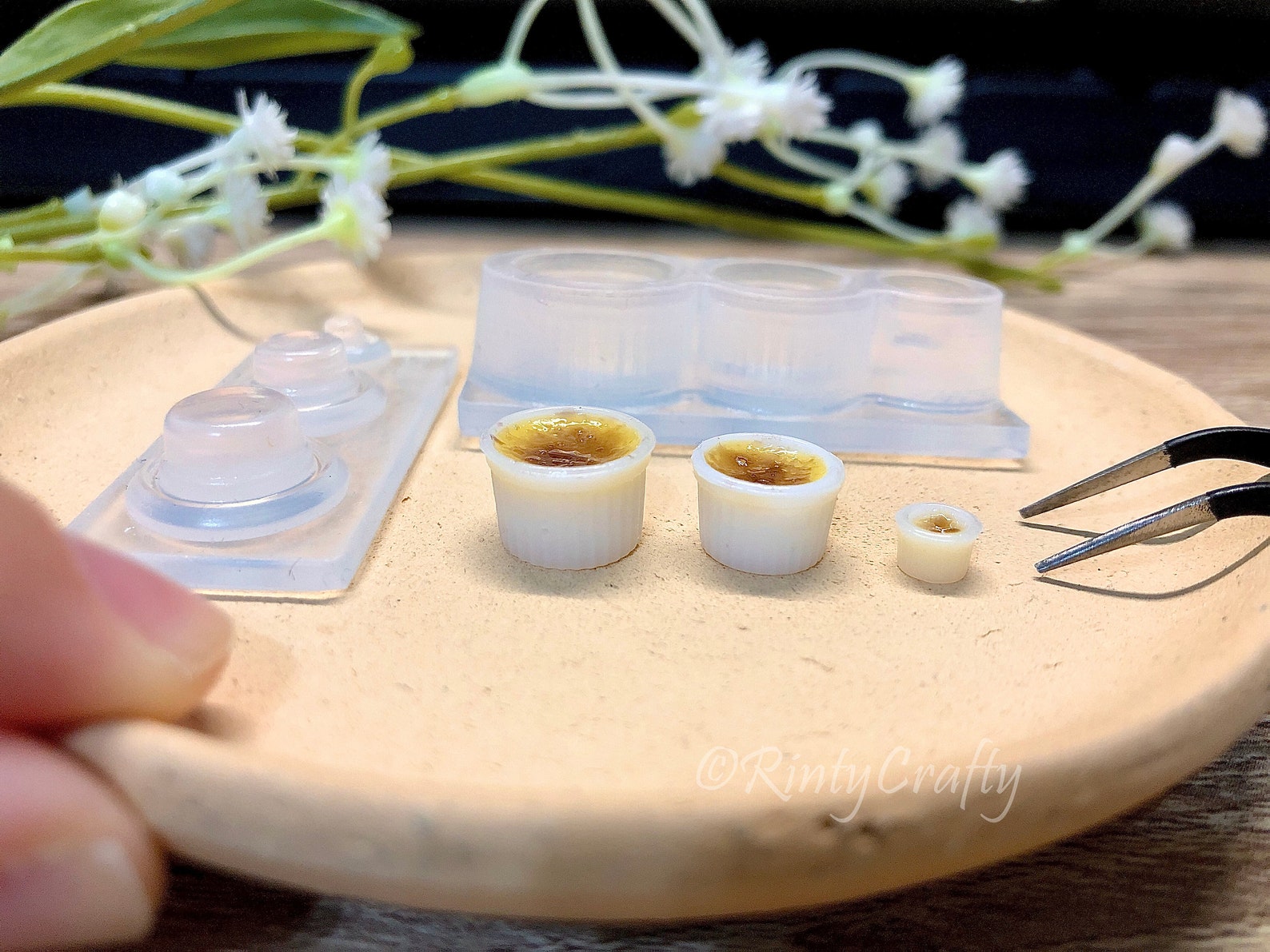 Silicone Mold, 3D Ramekin Mold, Miniature Creme Brulee Mold 1:12 ...