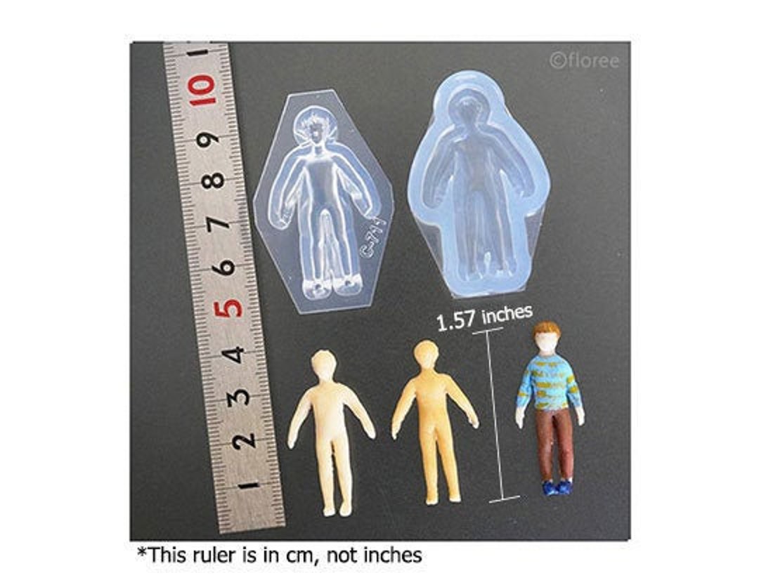 Silicone Mold, 1/28 Scale Miniature Human Mold, Miniature Child Figure ...