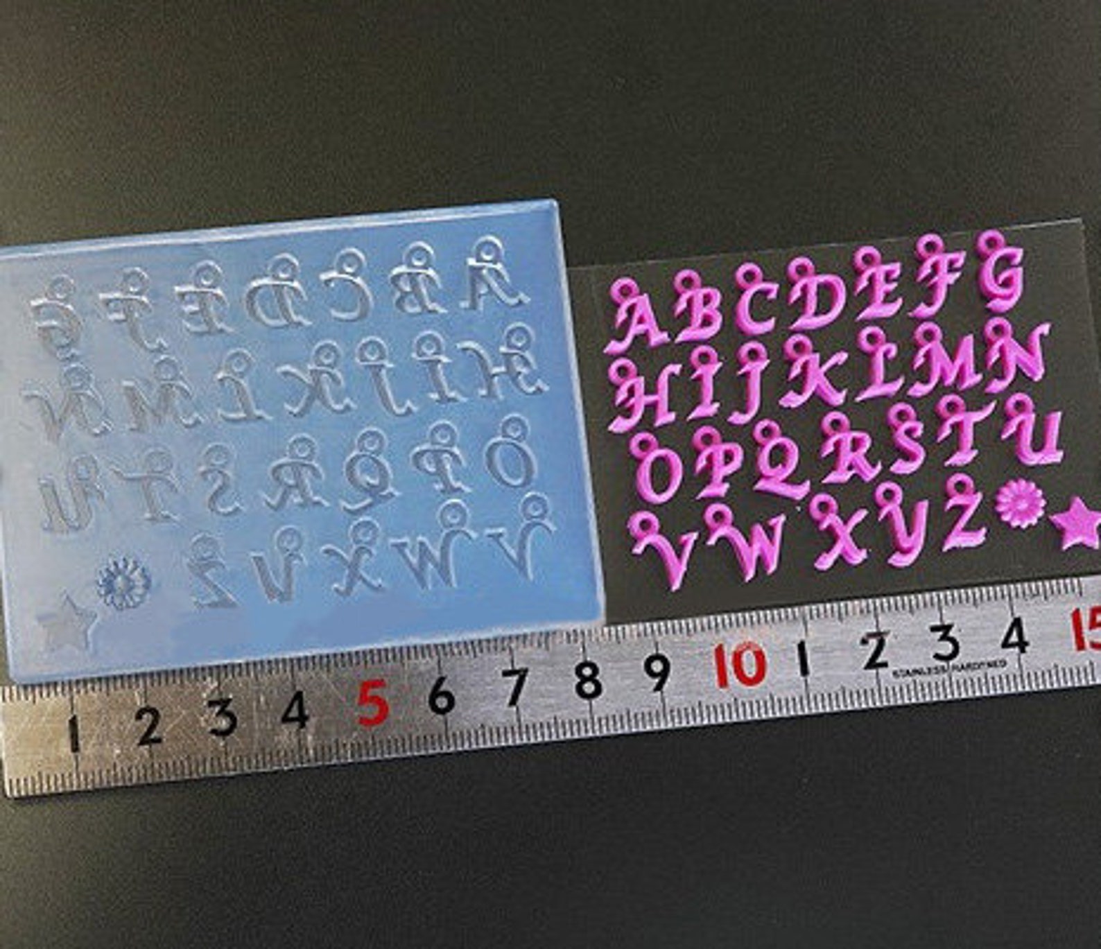 Silicone Mold Alphabet Mold CURSIVE Type Soft Mold For | Etsy