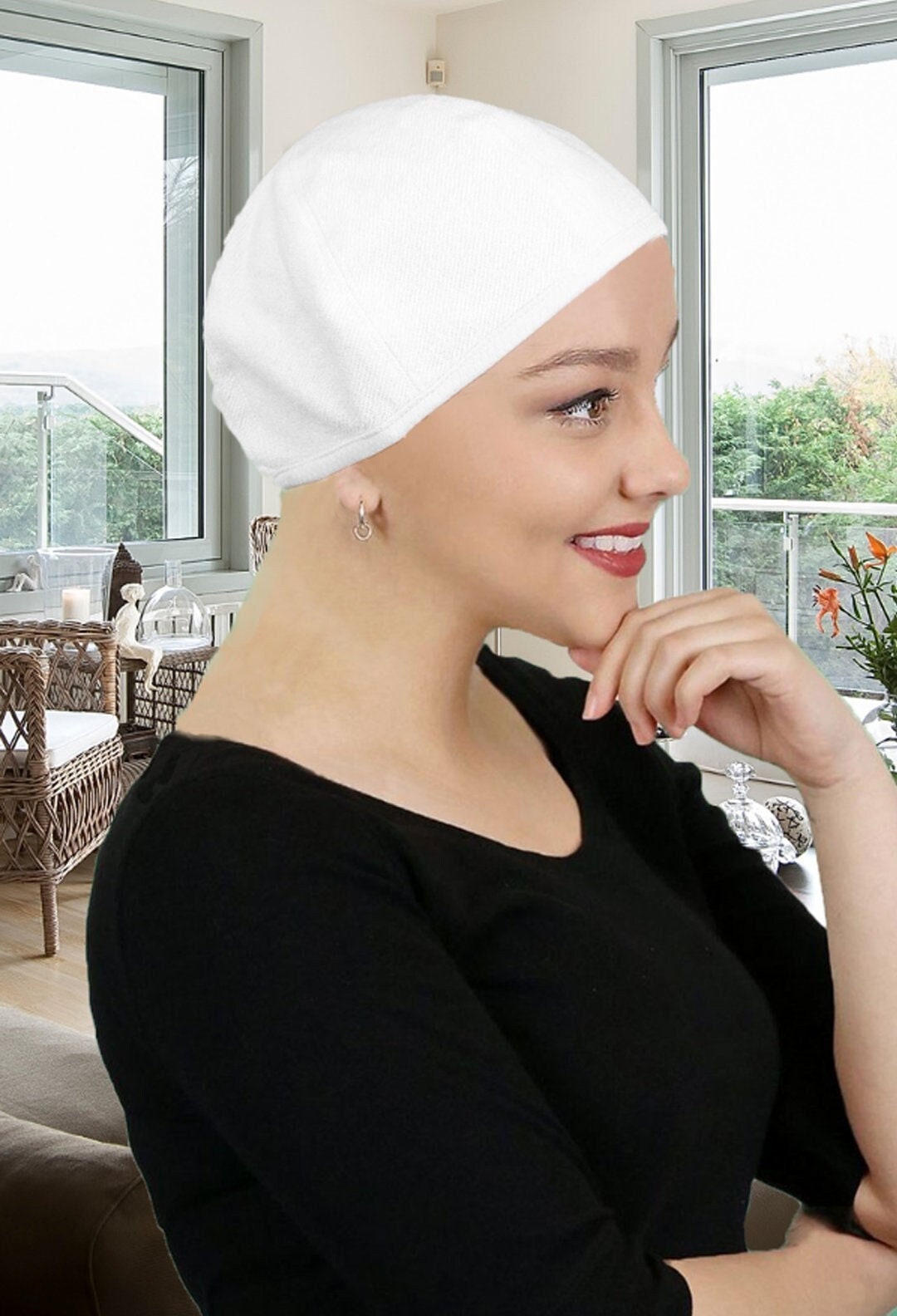 Cool Wick Scarf Pad for Chemo Patients Moisture Wicking Volumizer Non ...