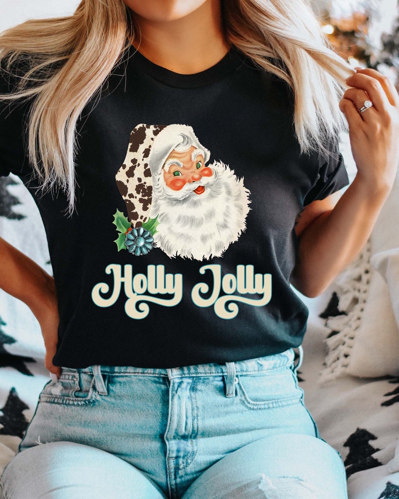 Holly Jolly Shirt - Western Christmas Shirt - Christmas Shirts for ...