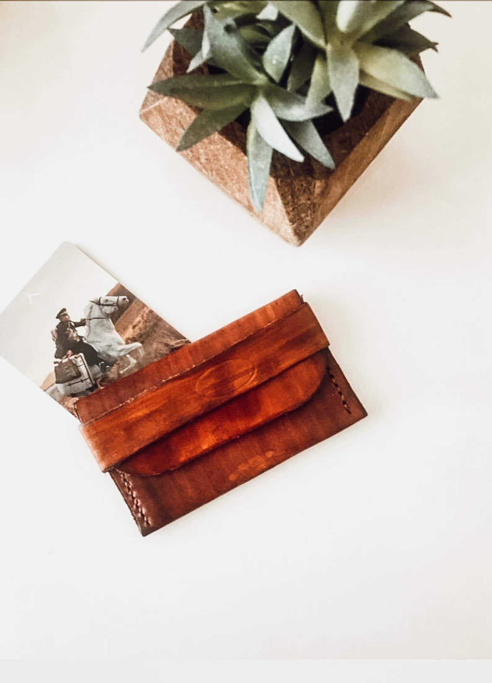 Handcrafted Leather Card Wallet Leather Slim Wallet - Etsy