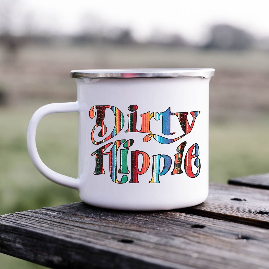 Dirty Hippie Enamel Camp Mug Serape Print Boho Coffee Mug Hippie Gifts ...