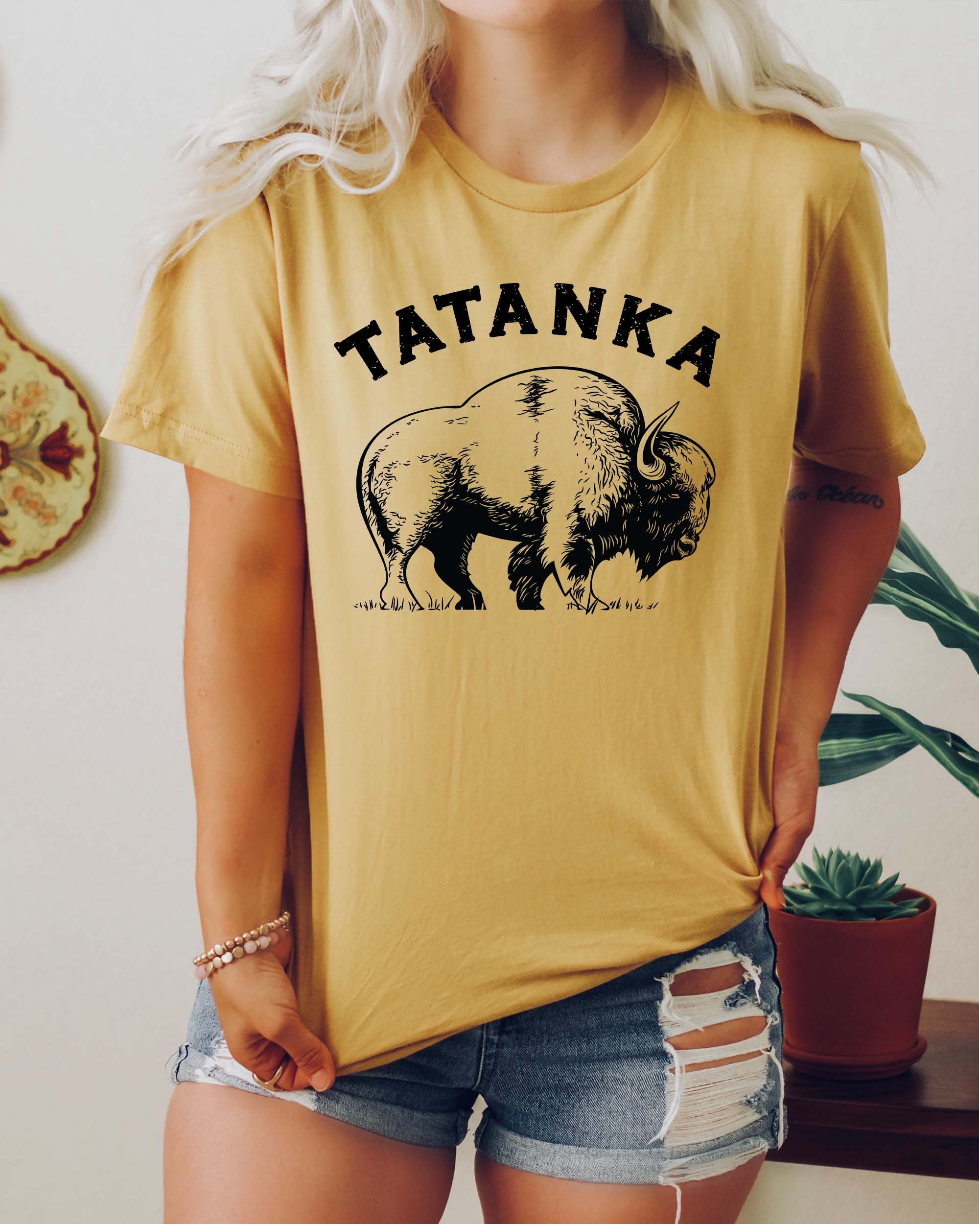 Tatanka Native American Buffalo Shirt Western Graphic Tees Western ...