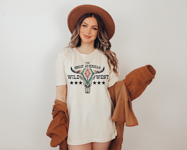 Great American Wild West T Shirt Western Graphic Tees - Etsy