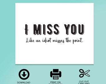 Sarcastic miss you | Etsy