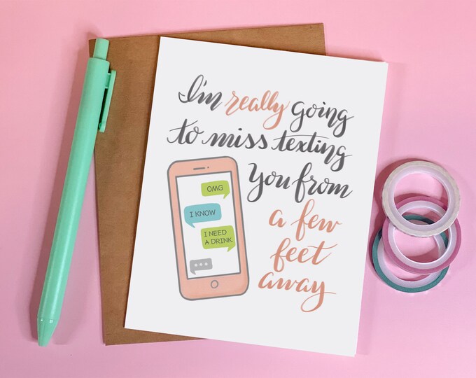 Coworker Goodbye Card Last Day Card Funny Goodbye Hand Lettered Card ...