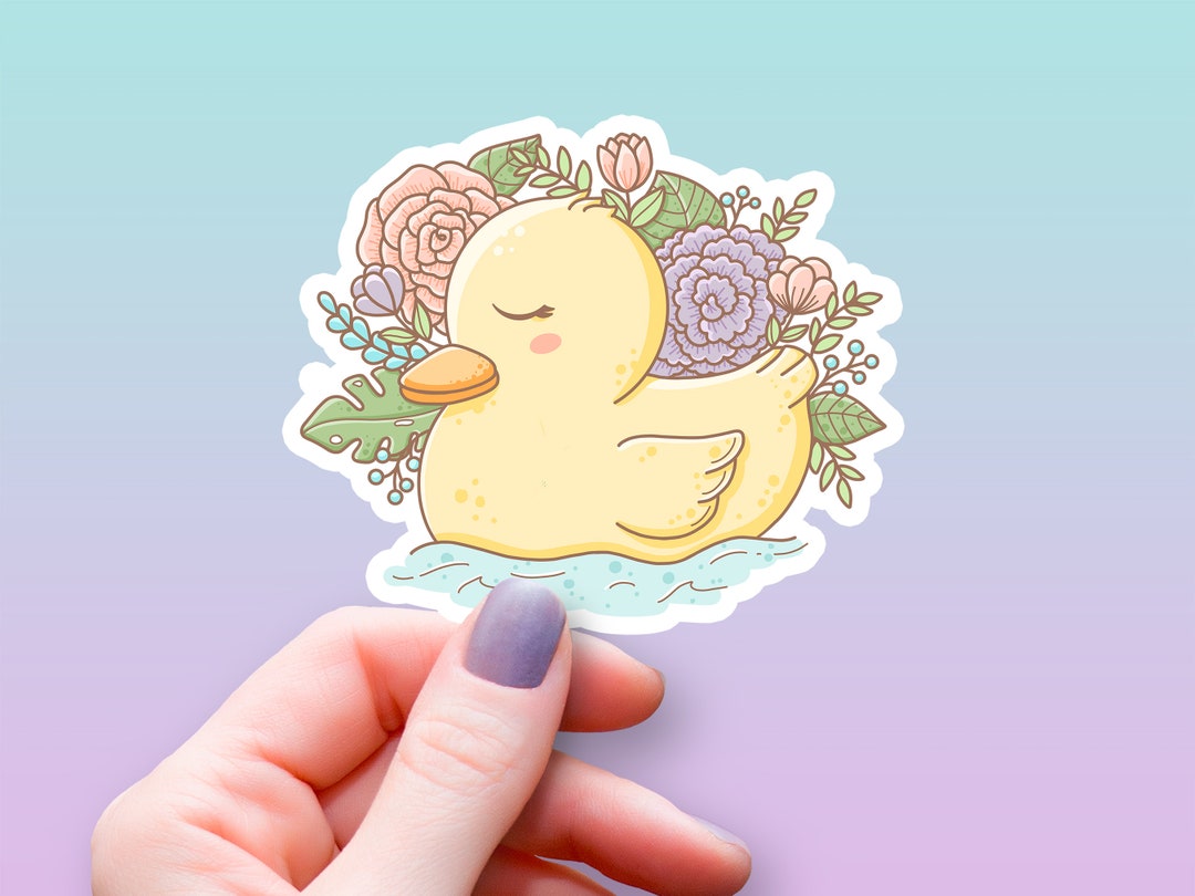 Cute Duck Sticker, Waterproof Sticker, Laptop Sticker, Water Bottle ...