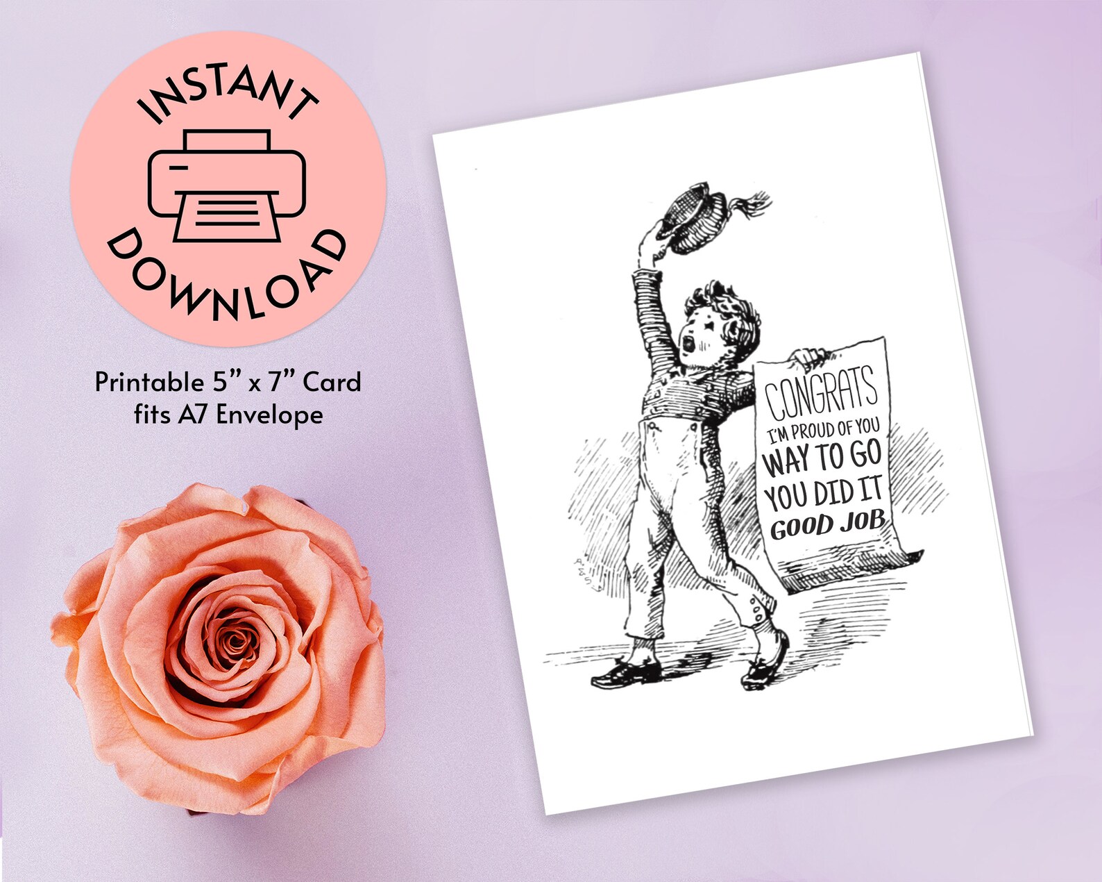 Printable Congratulations Card Instant Download Proud of - Etsy