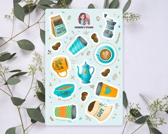 Sticker Sheet Coffee. Bullet Journal Stickers Planner - Etsy