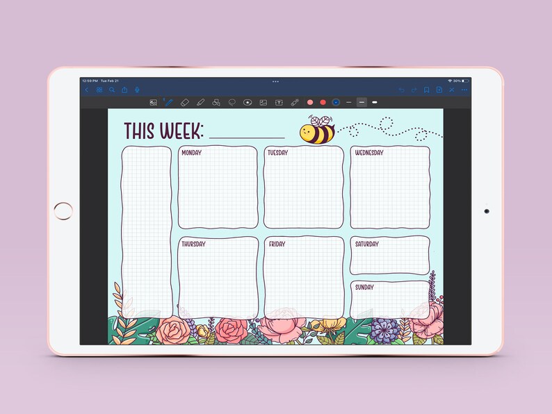 Printable Weekly Planner Digital Weekly Planner Printable - Etsy