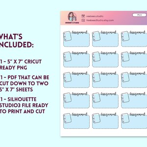 Printable Assignment Homework Student Planner Stickers With Print and ...
