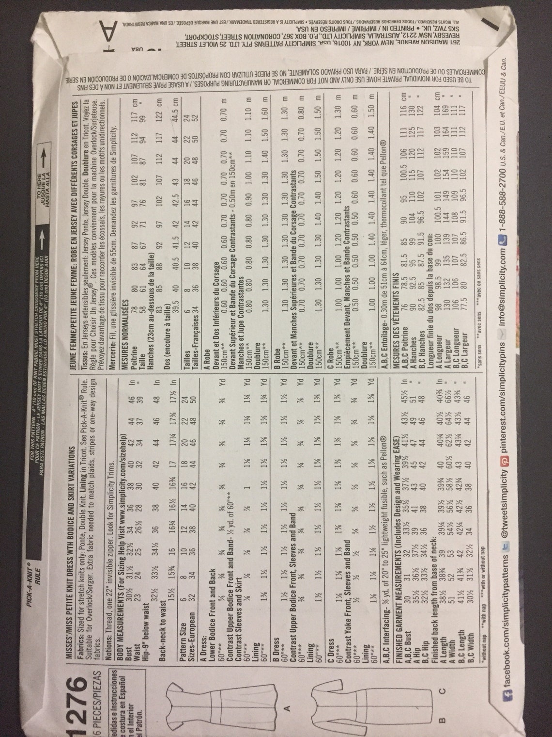 Simplicity 1276 Pattern Mimi Style Collection Sewing Pattern | Etsy