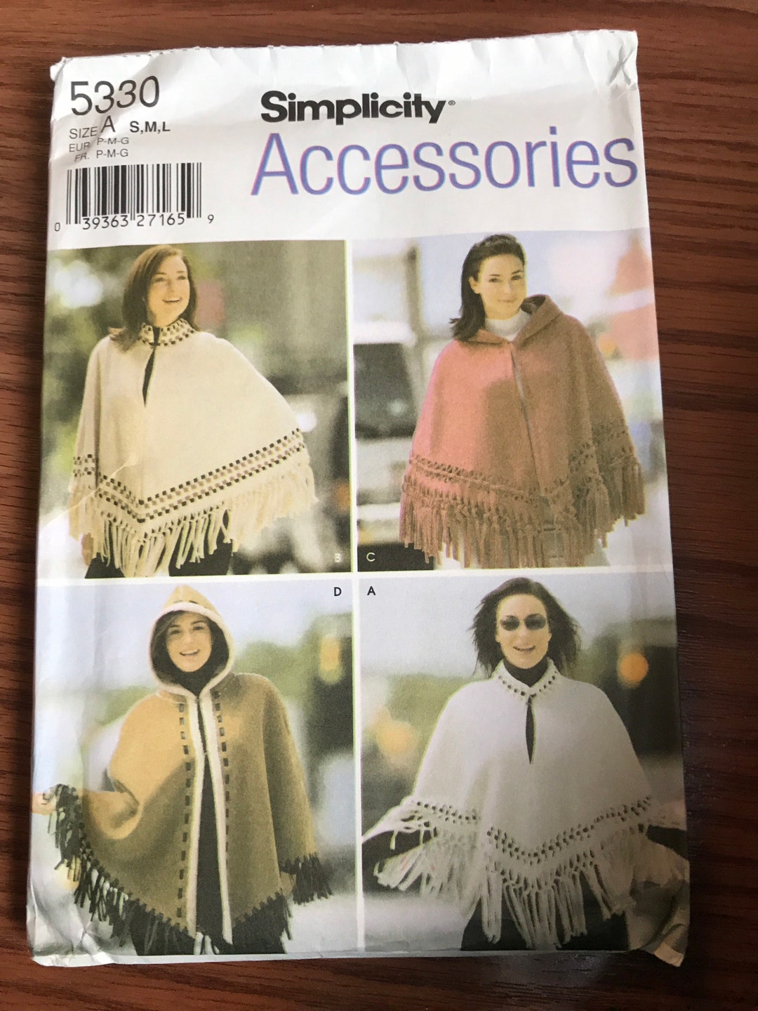 Simplicity Accessories Easy to Sew 5330 Pattern Sewing Pattern Sizes US ...