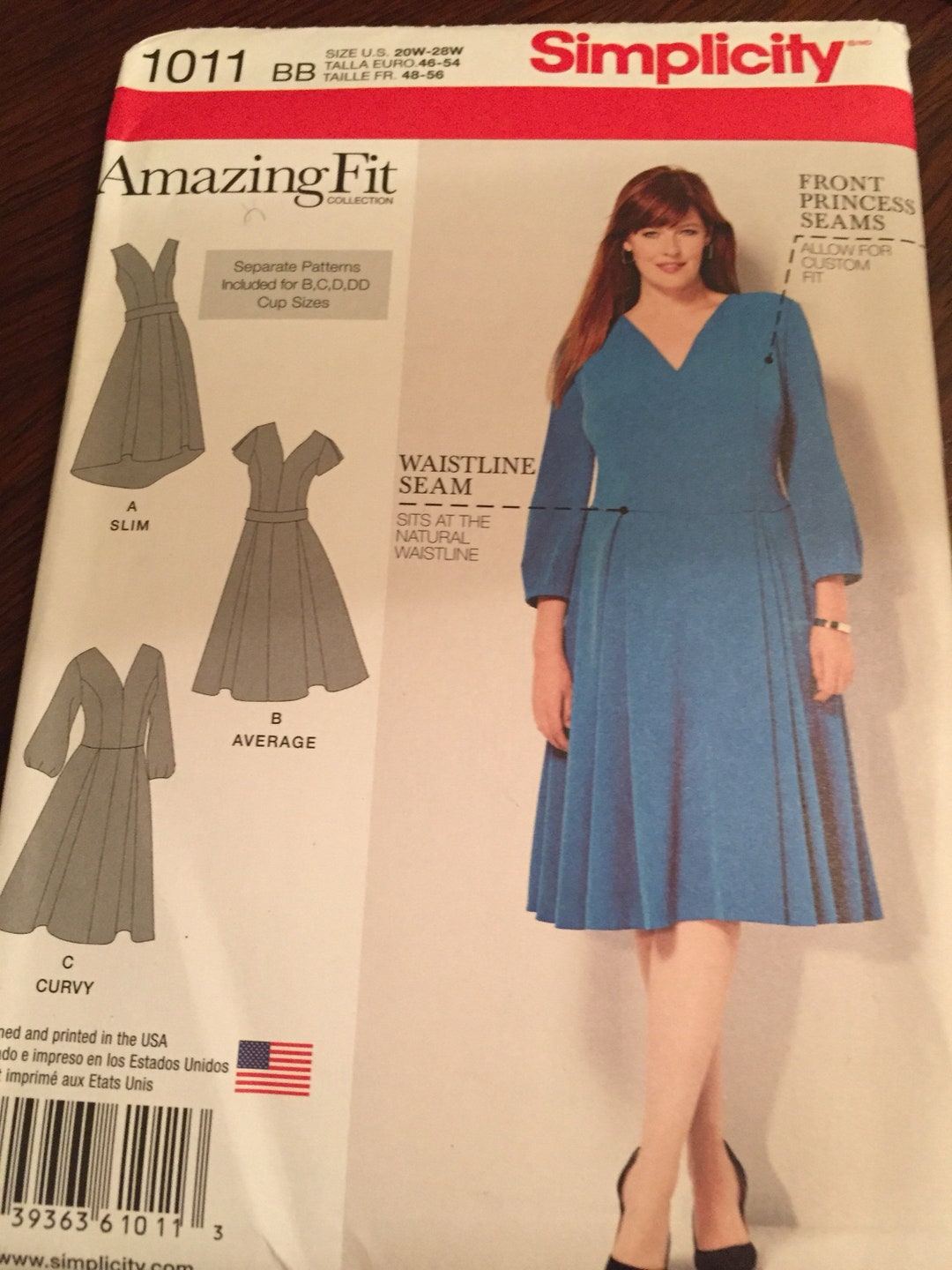 Simplicity Amazing Fit 1011 Dress Collection Sewing Pattern Easy Sewing ...