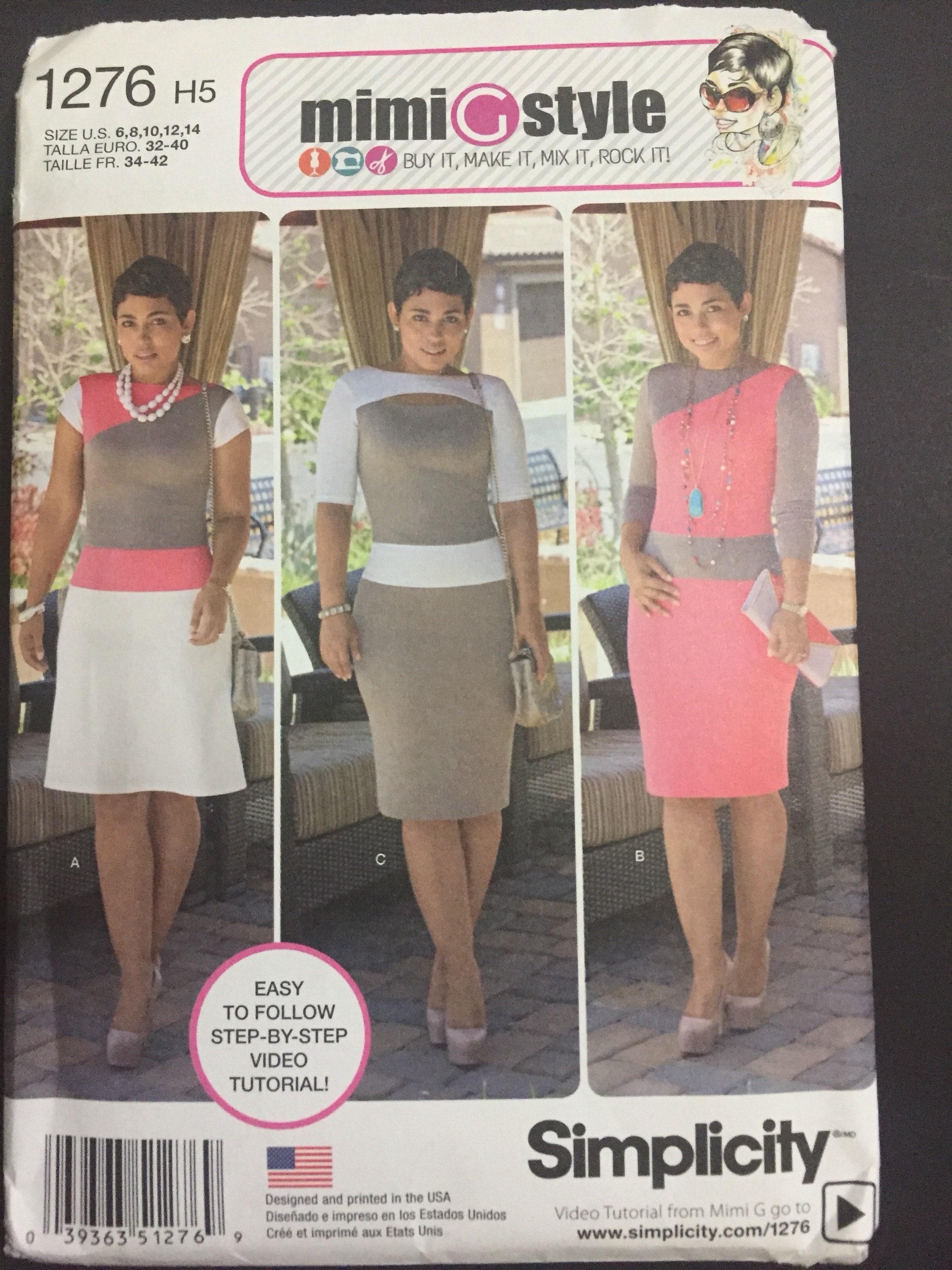 Simplicity 1276 Pattern Mimi Style Collection Sewing Pattern Easy ...