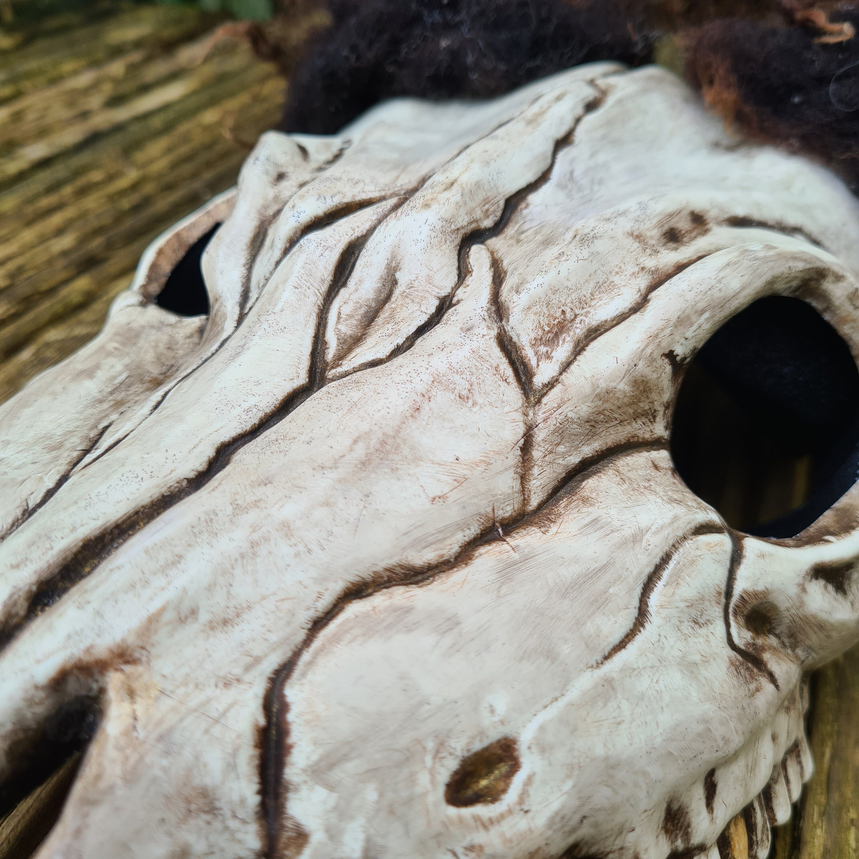 Sheep Animal Ram Beast Skull Mask Headdress With Horns - Etsy